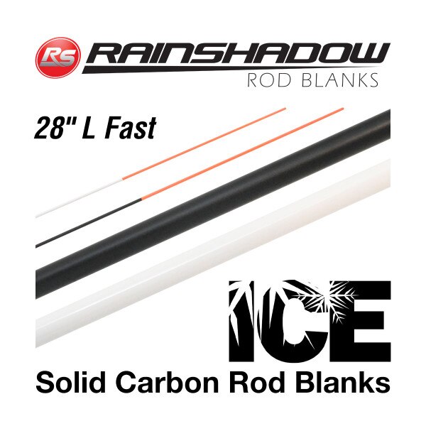 Rainshadow Solid Carbon Ice Rod Blanks 28" L Fast Action, Rod Building ...