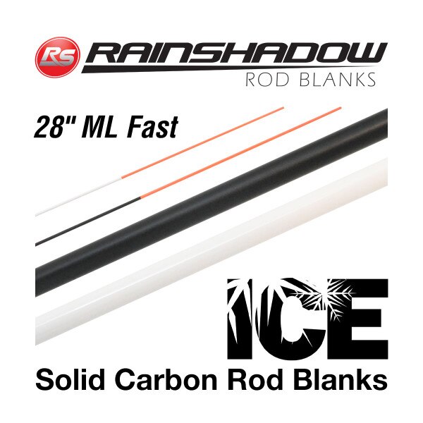 Rainshadow Solid Carbon Ice Rod Blanks 28" ML Fast Action, Rod Building ...