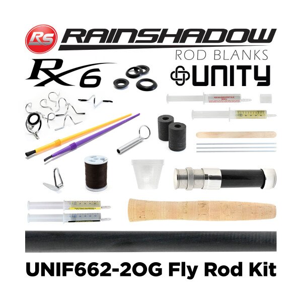 Rainshadow Unity UNIF662-2OG RX6 Fly Rod Building Kit| Jann's Netcraft