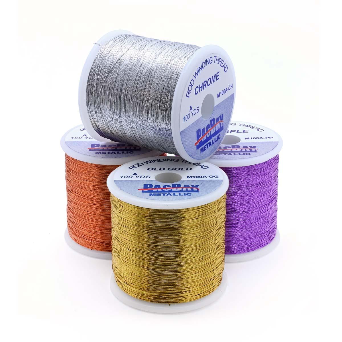 PACIFIC BAY METALLIC ROD WRAPPING THREAD SIZE A 100 YARD SPOOL, Rod ...
