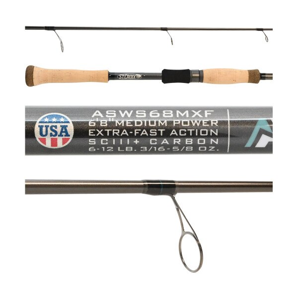St. Croix ASWS68MXF Avid Walleye 6'8" M XF Spinning Rod