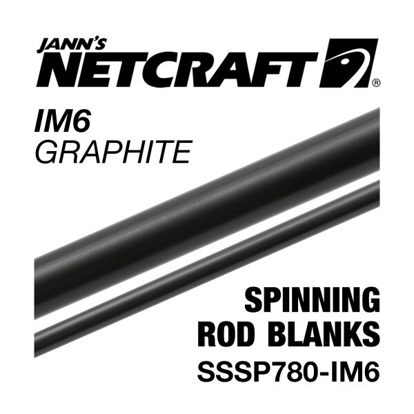 Janns Netcraft IM6 Graphite Spinning Rod Blank, 6' 6" 1 piece UL blank ...