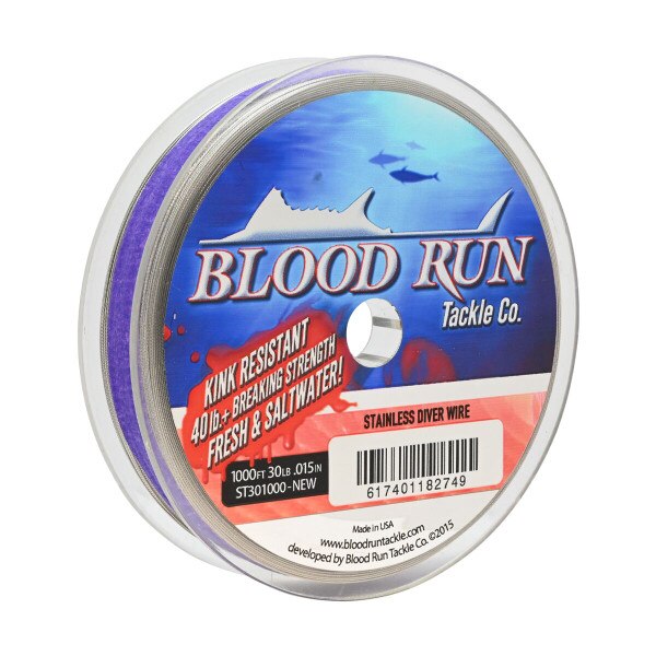 Blood Run 7 Strand Stainless Steel Trolling Wire 30 LB 1000' | Jann's ...