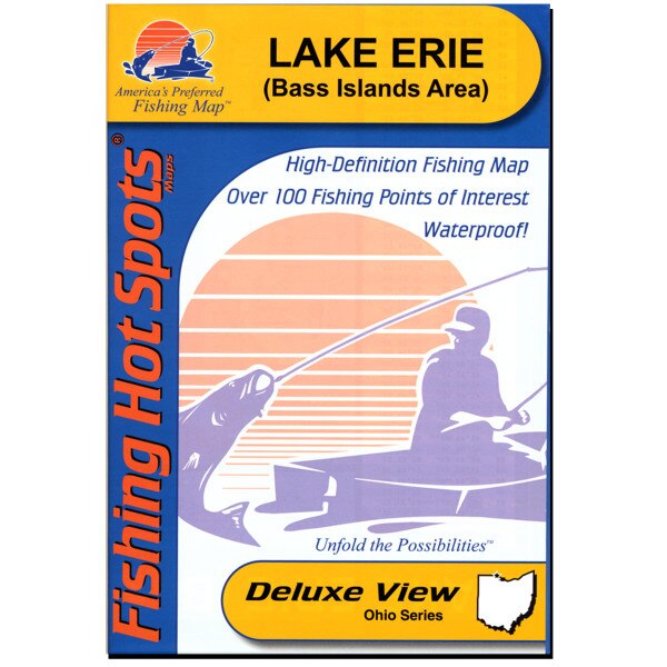 Fishing Hot Spots Lake Maps - Lake Erie Bass Island Fishing Map | Jann ...