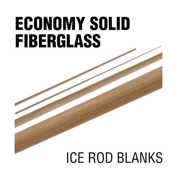 Solid Fiberglass Ice Rod Blanks, 21" Tan | Jann's Netcraft